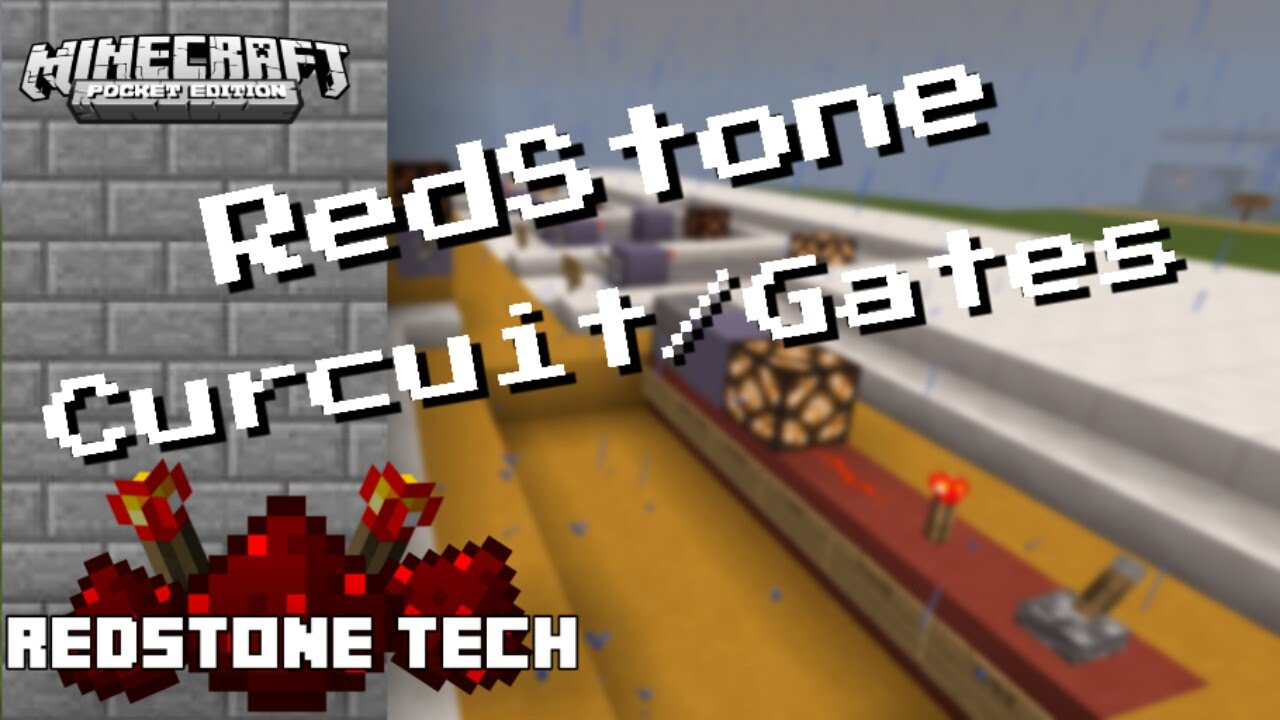 Minecraft PE RedStone Tech📛RedStone Curcuit/Gates - YouTube