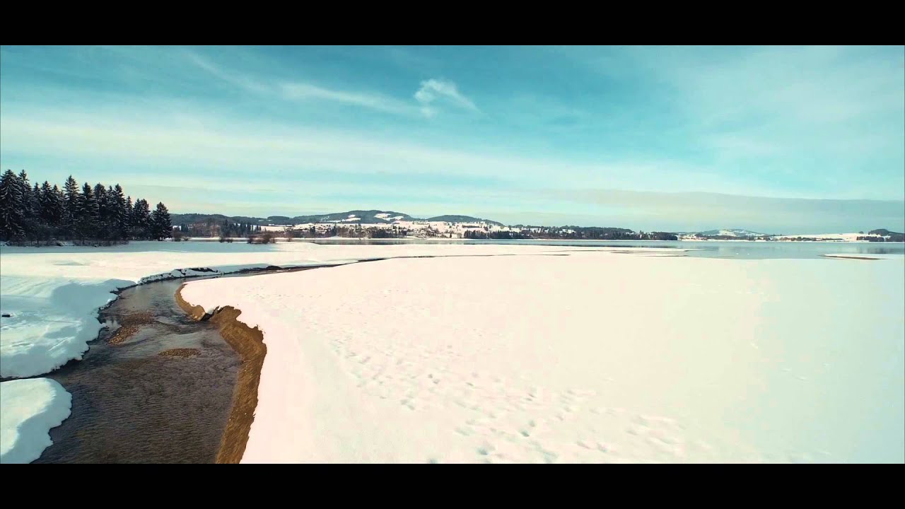 Brunnen am Forggensee im Winter - YouTube