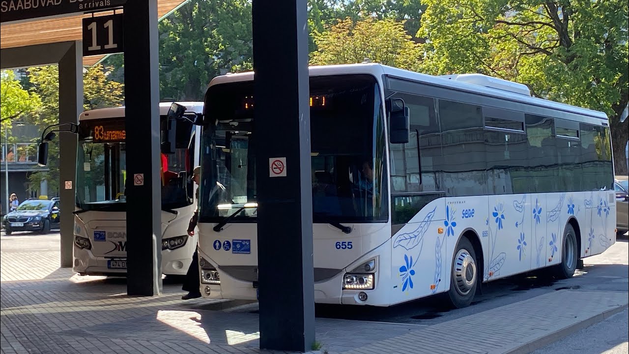 Buses in Pärnu | Busseja Pärnussa - YouTube
