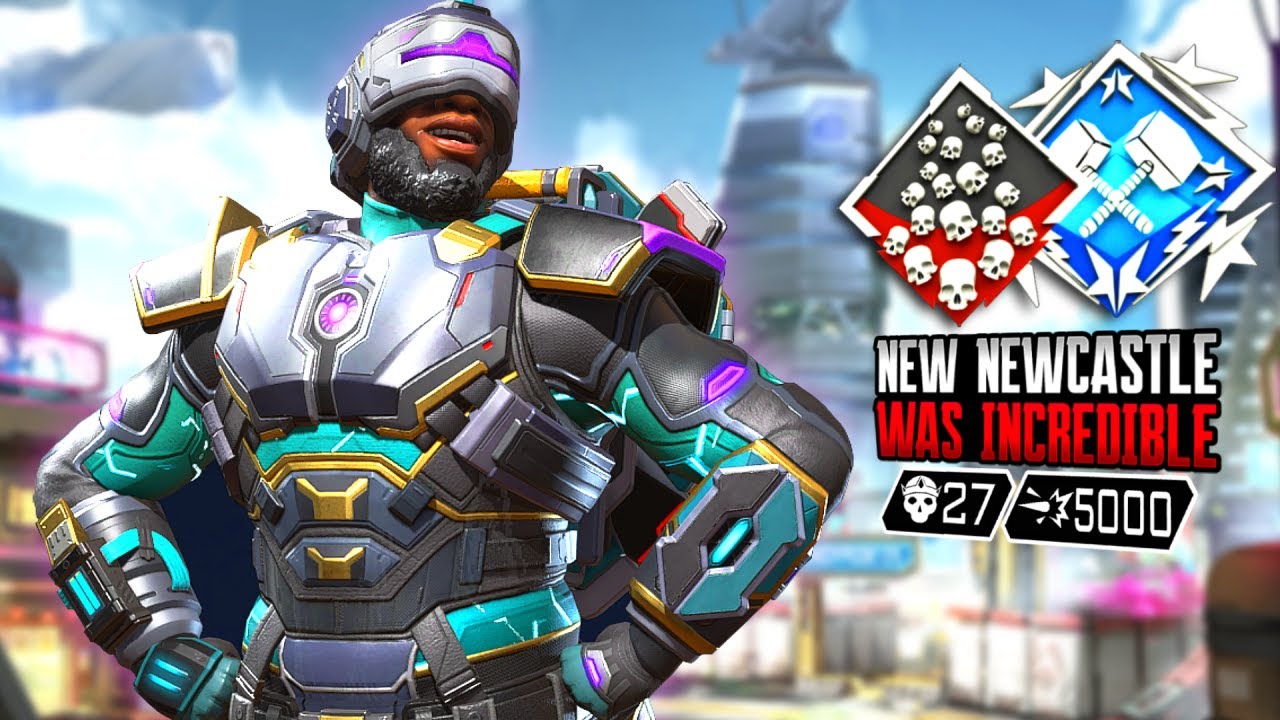 NEW NEWCASTLE 27 KILLS & 5k DAMAGE WITH MOVEMENT (Apex Legends Gameplay ...