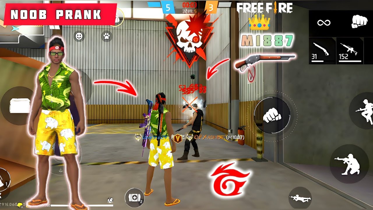 Free Fire Noob Prank Video | Noob Pranks | Free Fire Max ...