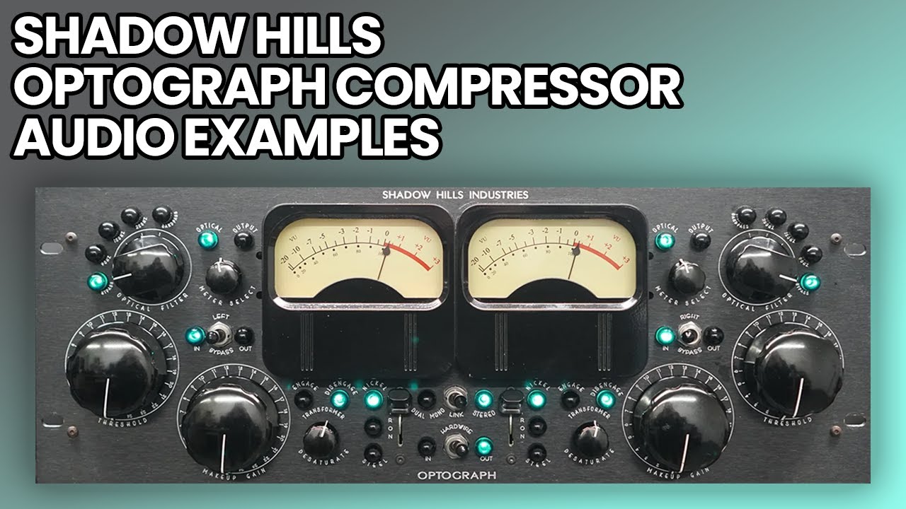 Shadow Hills Optograph Compressor - Audio Examples - YouTube
