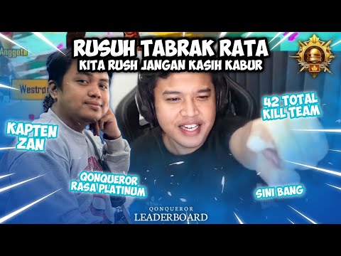 42 TOTAL KILL TEAM!! RUSUH PARAH BARENG KAPTEN @zan.official | PUBG Mobile - Qonqueror