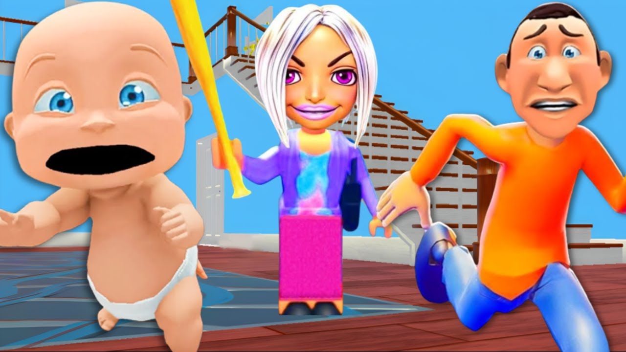 Daddy & Baby Escape EVIL KAREN! - YouTube