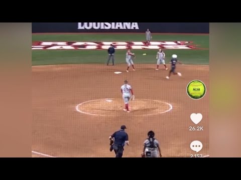 NCAA Softball - Interference by a Retired Offensive Member - YouTube