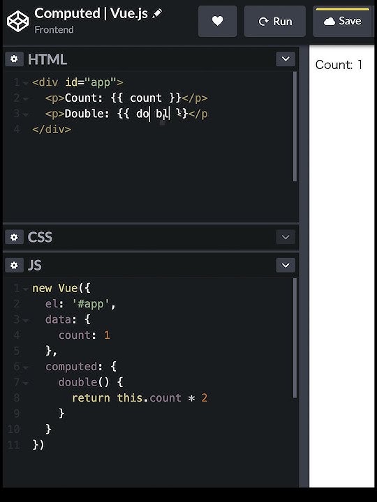 #3 Computed | Vue.js | Frontend | Take it easy #shorts - YouTube