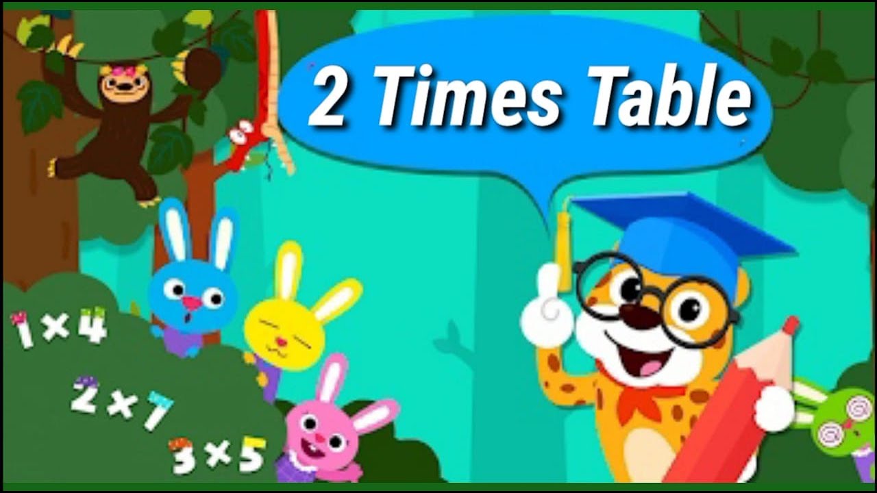 2 times table || 2 x1=2 Multiplication || Math's Tables - YouTube