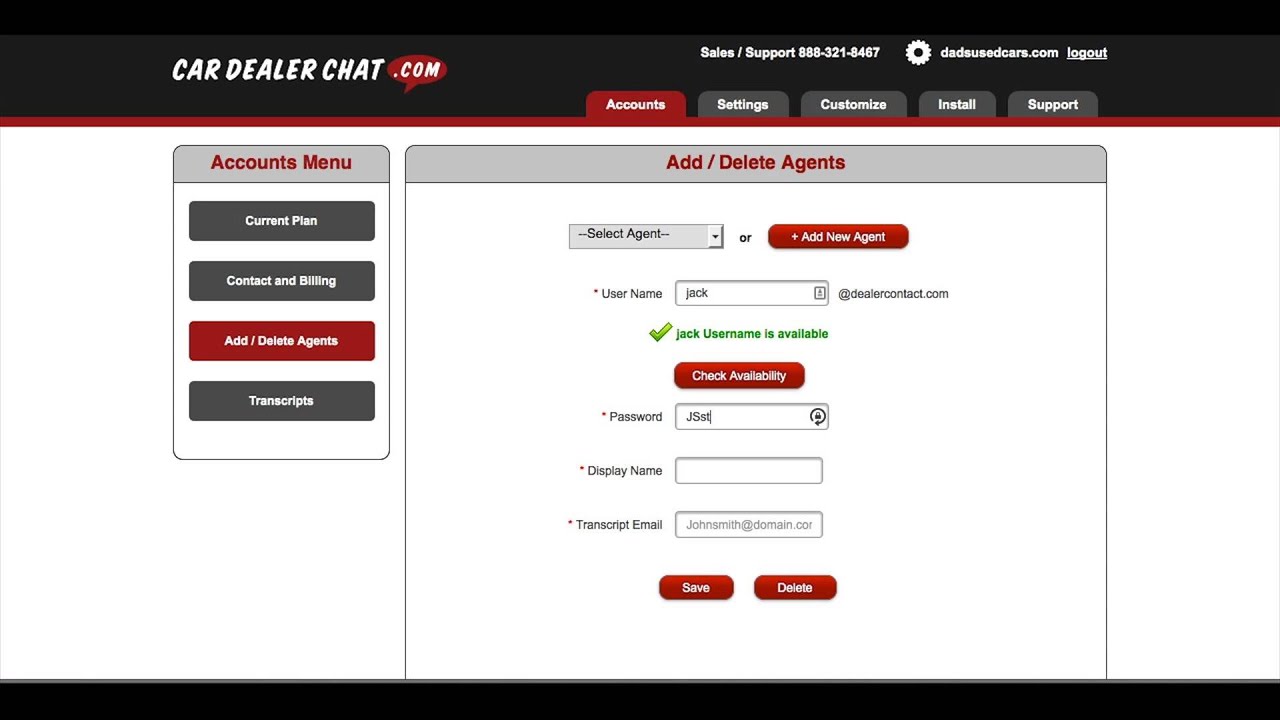 Car Dealer Chat - Adding Agent Accounts - YouTube