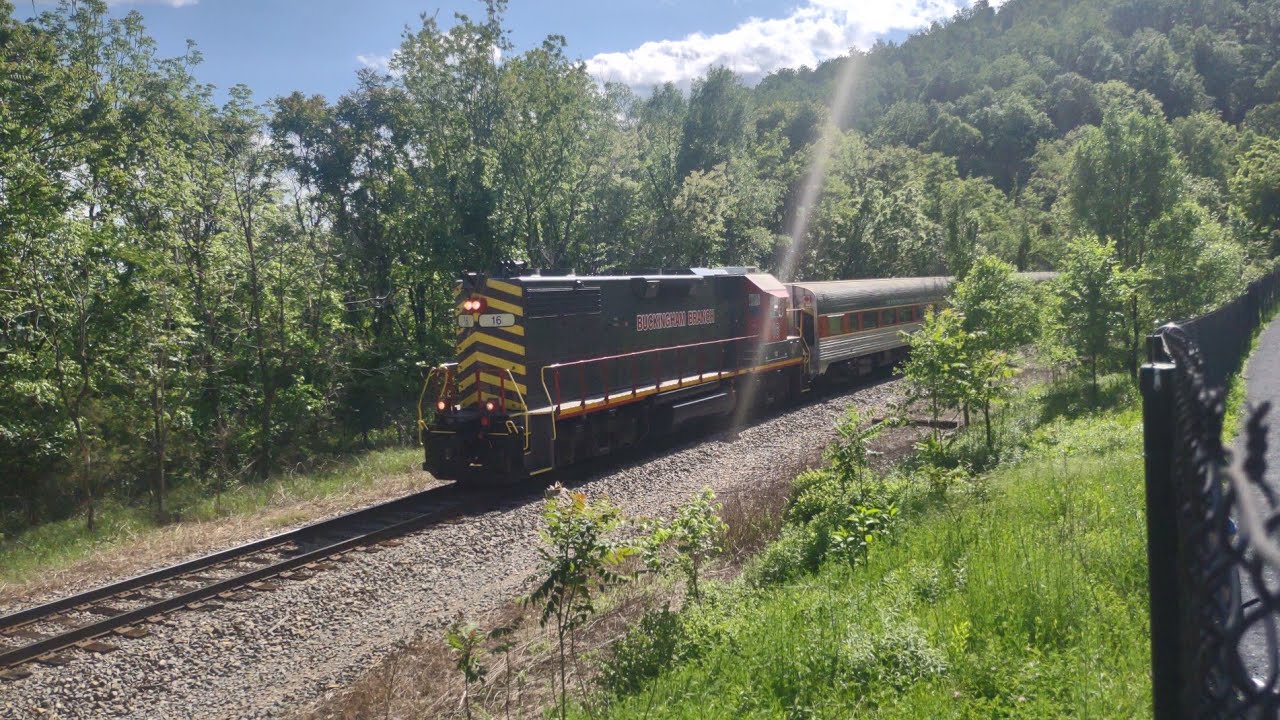 Buckingham Branch X450 excursion train in Afton Virginia - YouTube