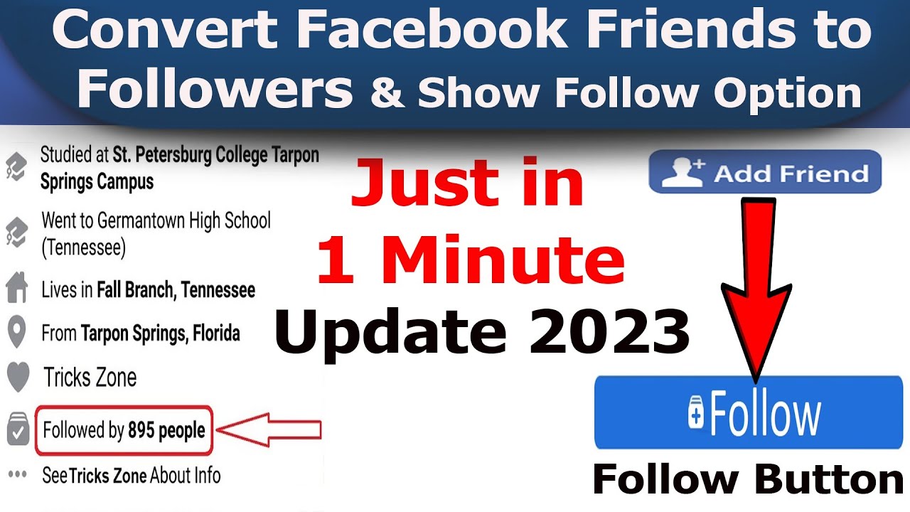 How to convert Facebook friends to followers | How to convert friend ...