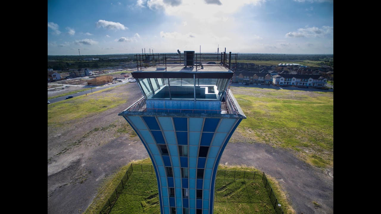 DJI Phantom 3 at old Mueller Control Tower - 4K - YouTube