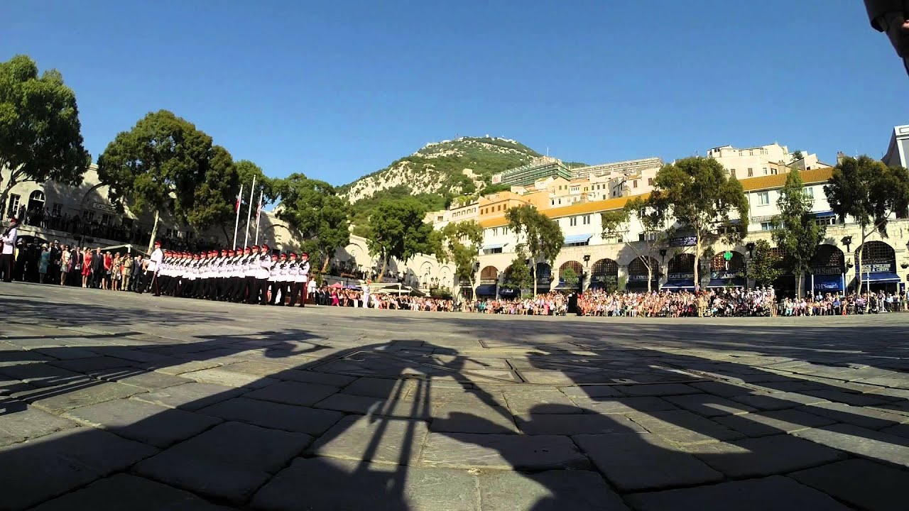 Queen's Birthday Parade 2014 - Gibraltar - March-past - YouTube