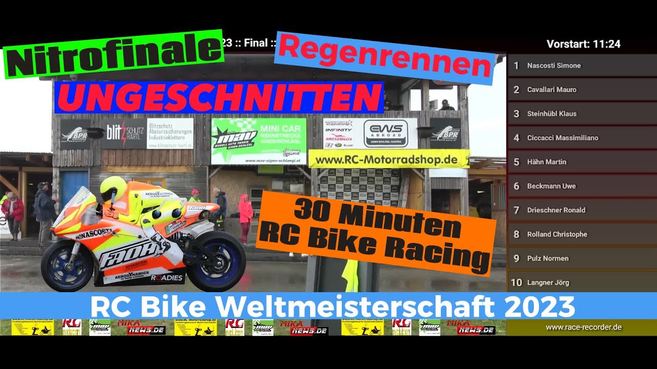 Spannendes Regenrennen - Nitro RC Bike 1/5 Finale Weltmeisterschaft ...