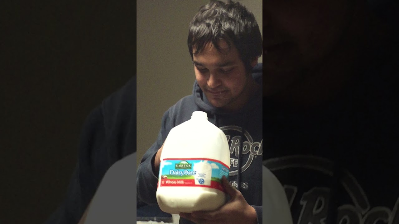 The Full Gallon Milk Challenge Vomit Alert Youtube