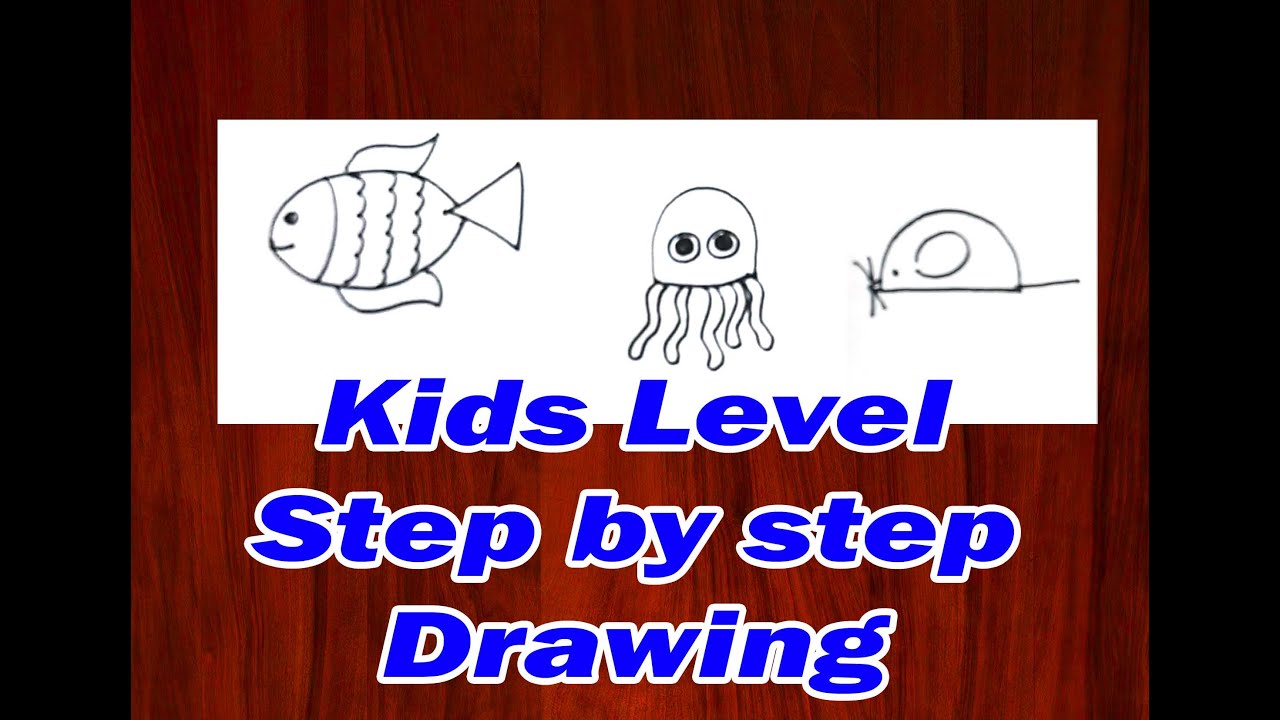 kids level step by step drawing for 2 and 3 std students by raajkumar ...