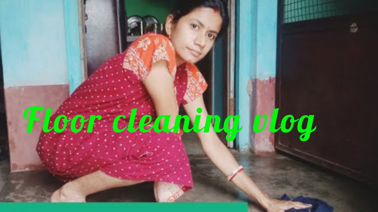 middle class indian housewife 🏡 desi floor cleaning 💦 vlog ...