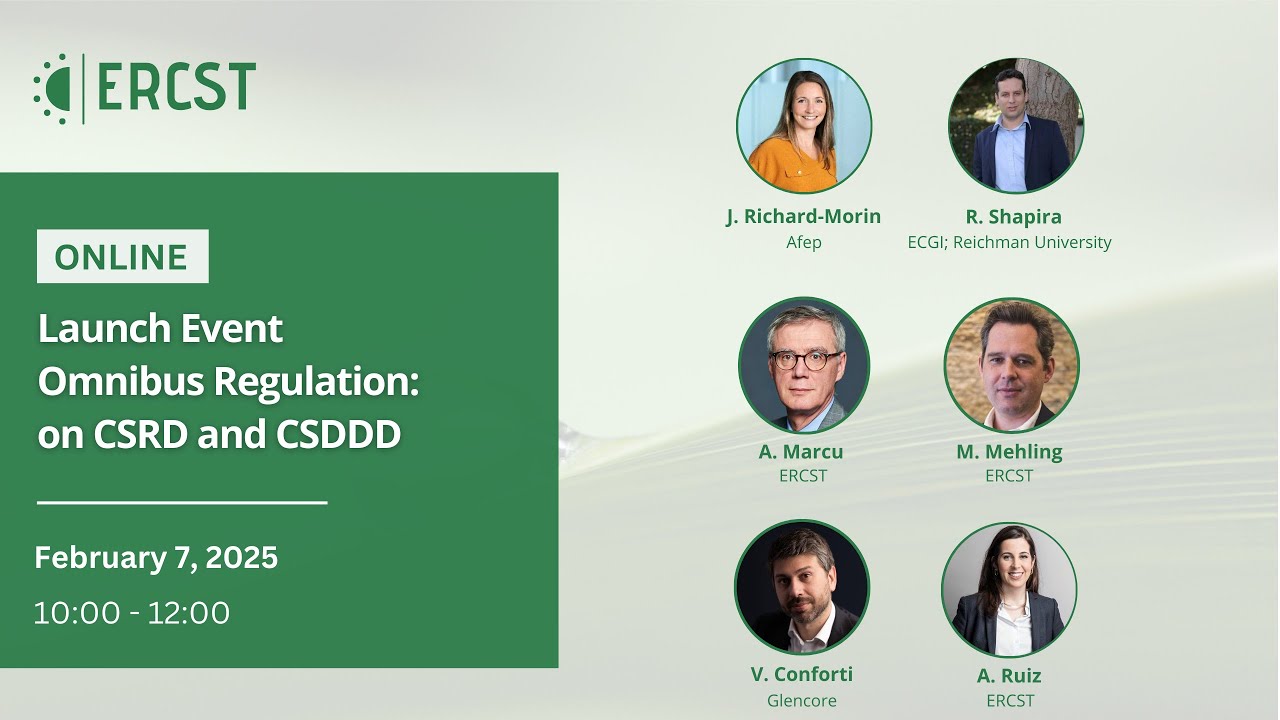 Launch Event: Omnibus Regulation: on CSRD and CSDDD - YouTube