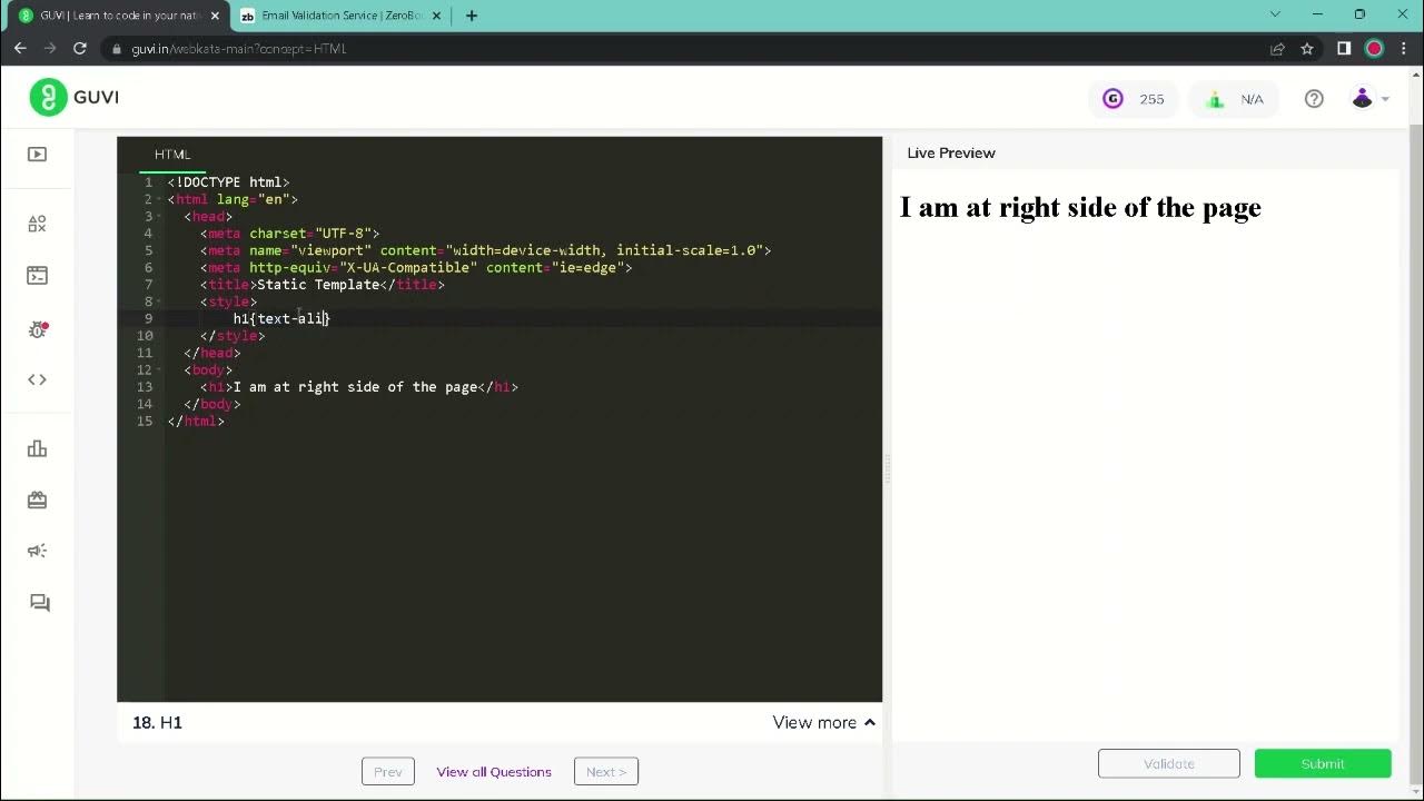 H1 text-align | #html #guvi #webkata #paragraph #heading #text #alignment - YouTube