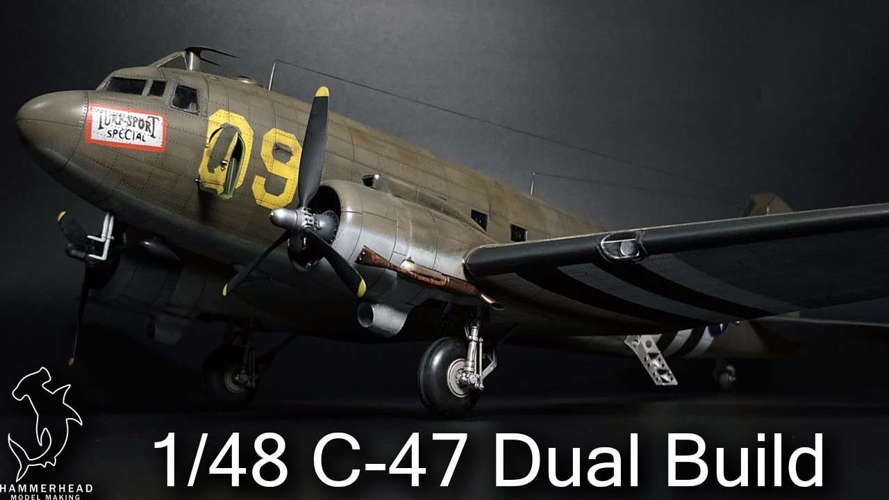 Monogram and Trumpeter 1/48 Scale C-47 Dual Build Part 3 | Full Build Series - YouTube