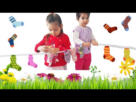 Çorap asma challenge Elif Nil ve Eliz Nur yarışıyor