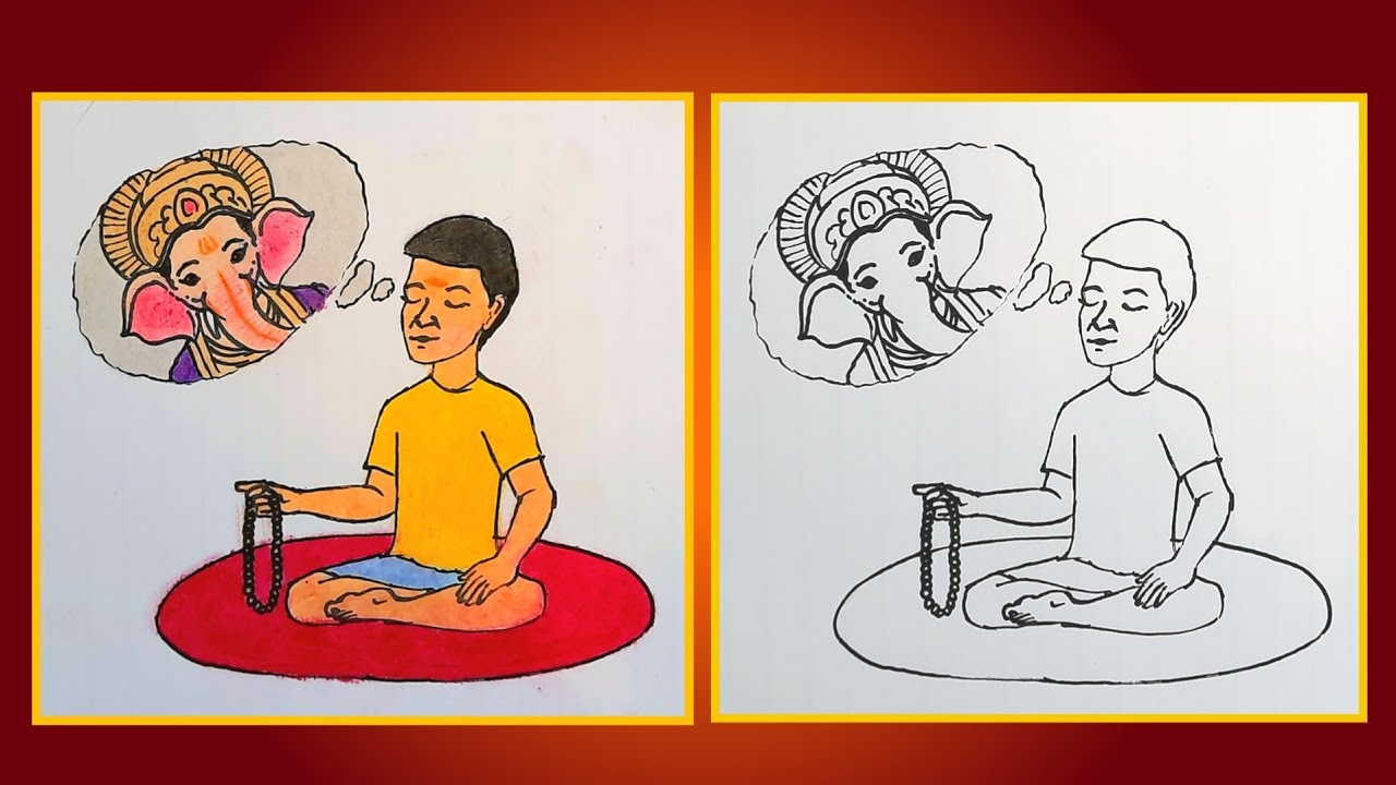 Drawing & Colouring | Always Remembering God | Smaran Bhakti | स्मरण ...