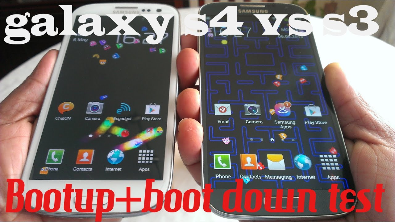 Samsung Galaxy S4 VS Galaxy S3 BOOTUP+BOOT DOWN TEST! - YouTube