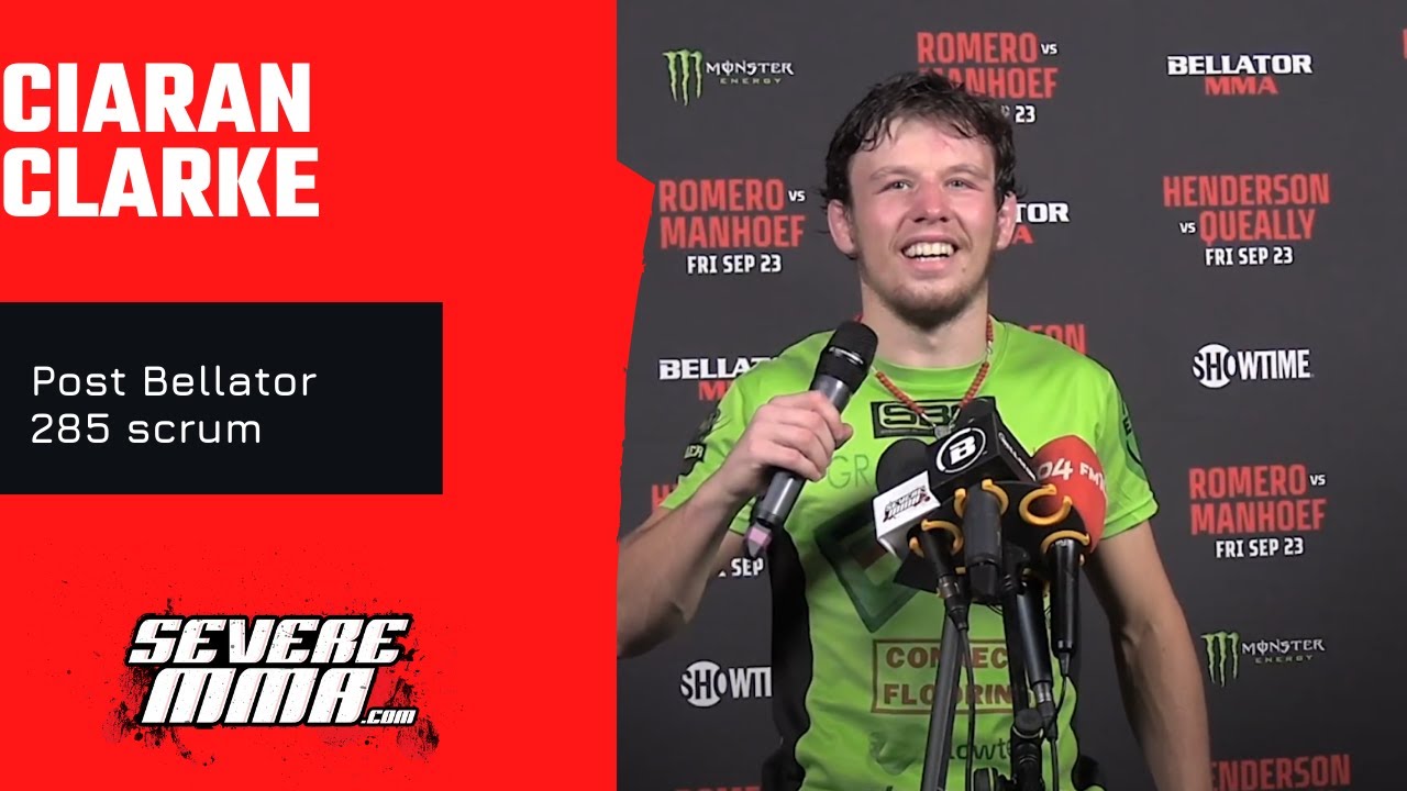 Ciaran Clarke Bellator 285 Post-Fight Scrum - YouTube
