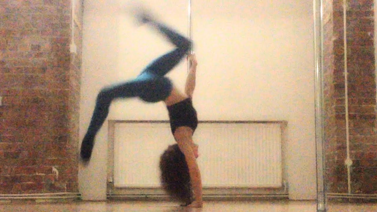front to back walkover - advanced pole dance handstand combo - YouTube