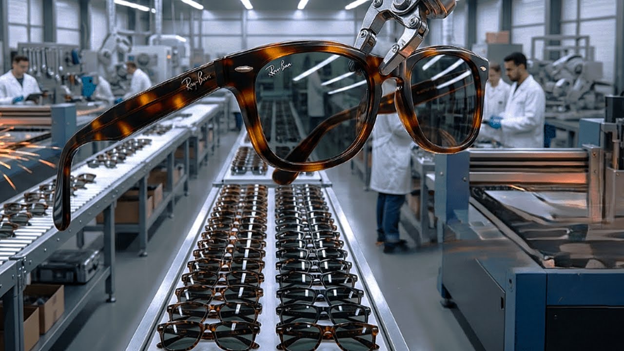 How Ray-Ban Eyeglasses Are Made Inside a Modern Factory! - YouTube