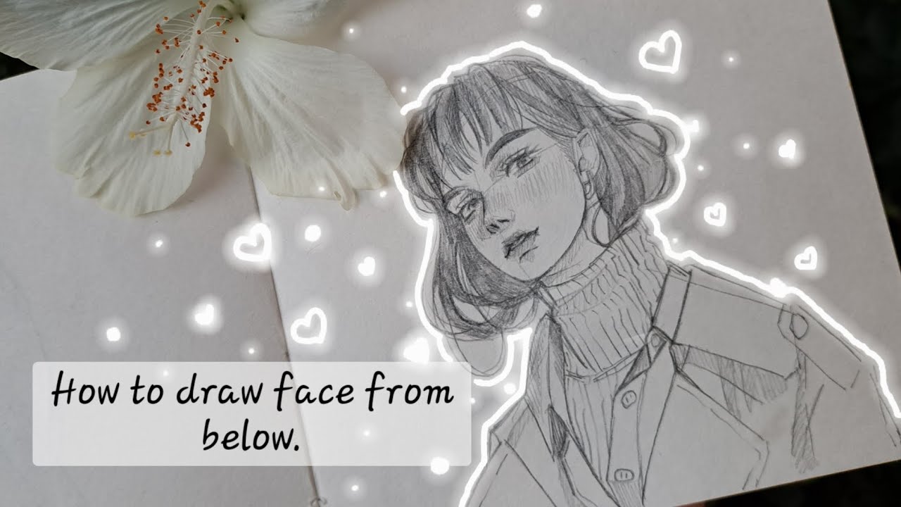 How to draw face from below | Easy tutorial for beginners | - YouTube
