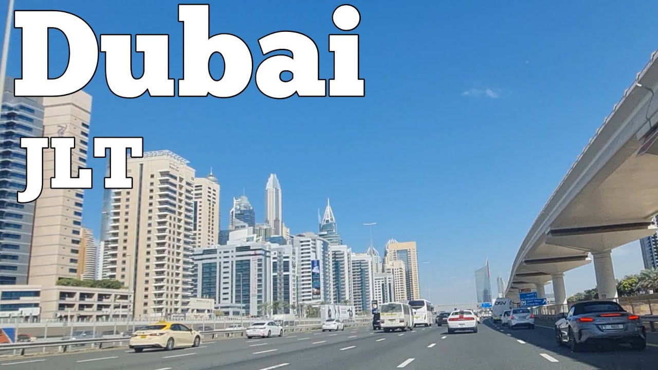 Dubai Driving Through JLT (Jumeirah Lakes Towers) in 4K - YouTube