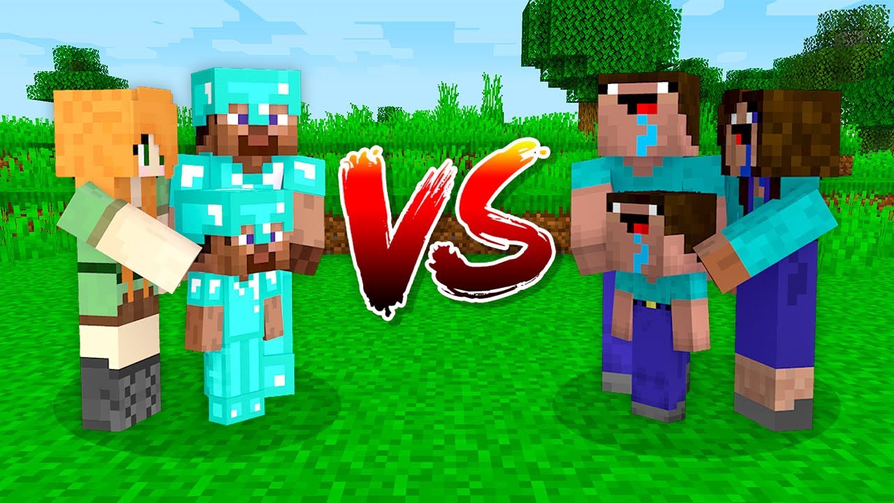 FAMILY NOOB VS FAMILY PRO BATTLE! Minecraft NOOB vs PRO! 100% TROLLING ...