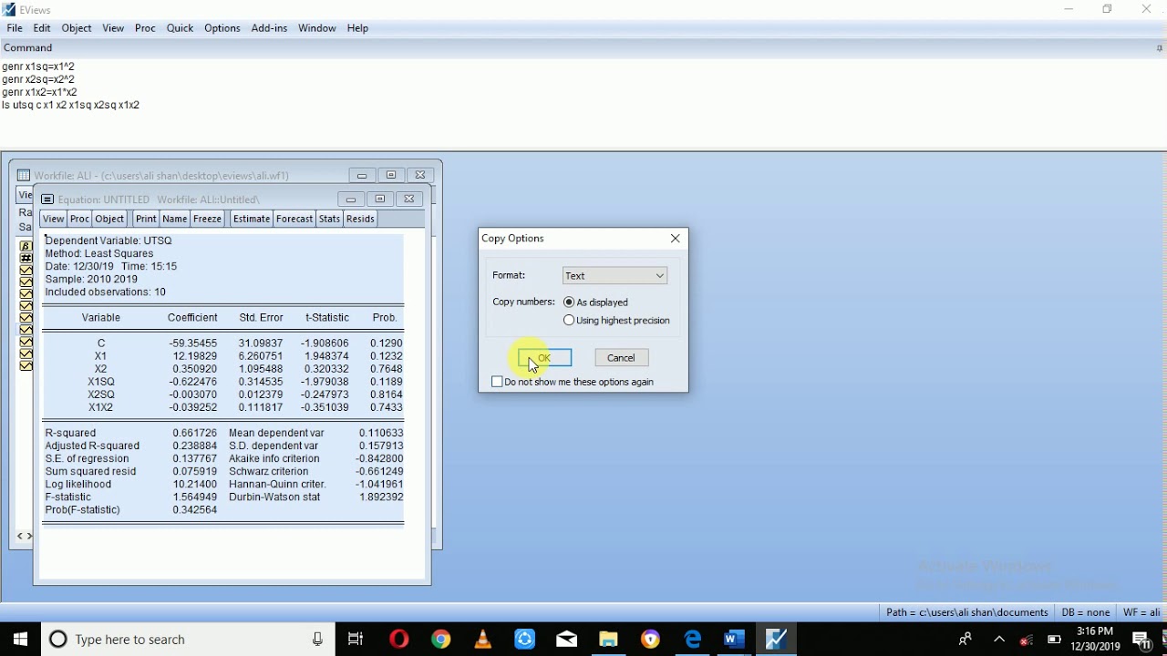 ECONOMETRICS | How to use WHITE TEST in EVIEWS lecture 5 eviews for ...
