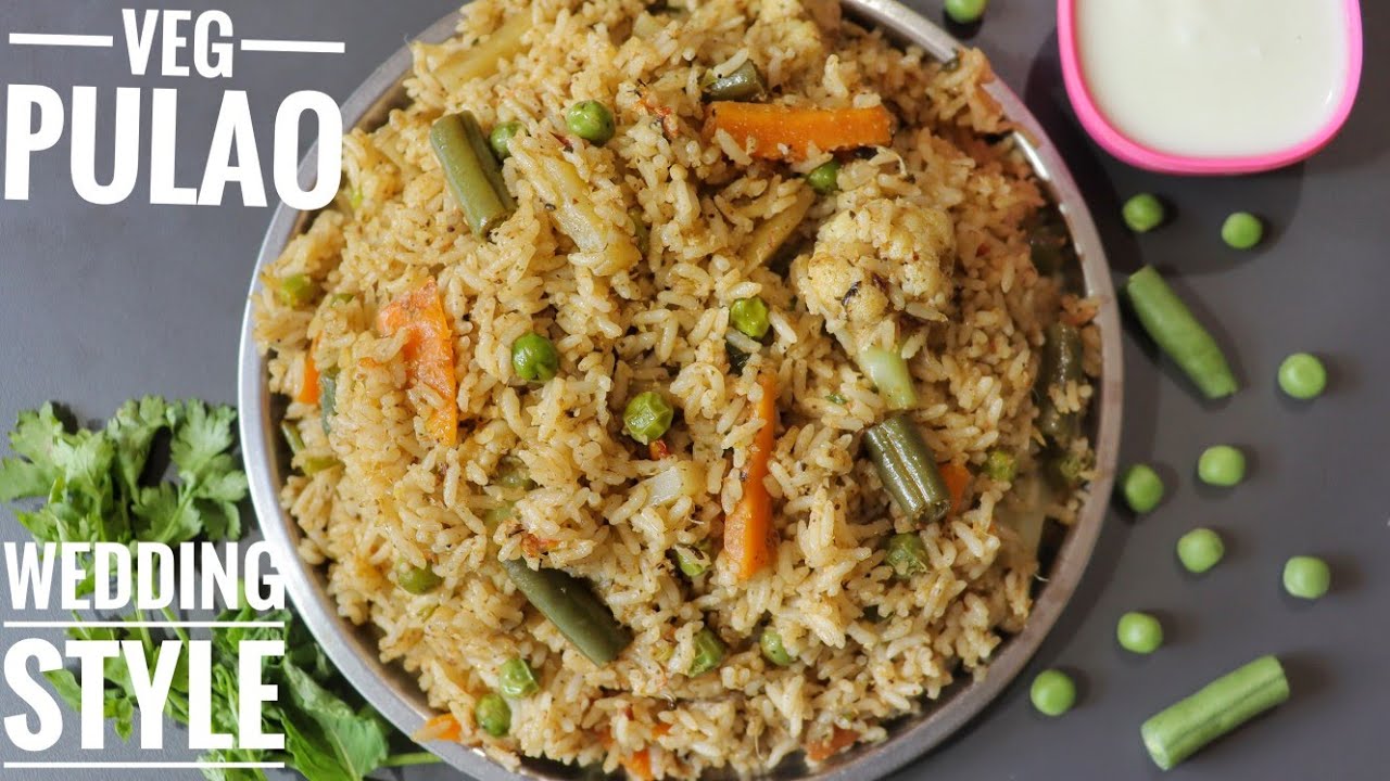 WEDDING STYLE VEG PULAO RECIPE | VEG PULAO RECIPE | #happybelly - YouTube
