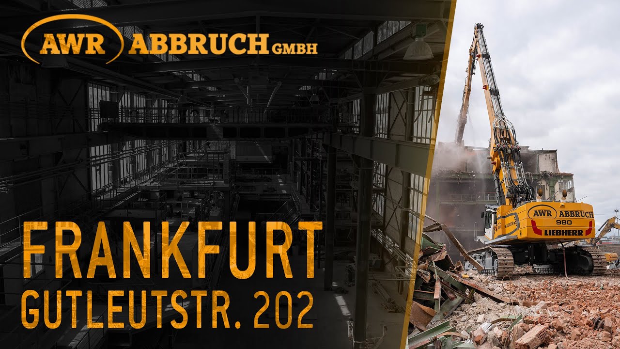 Frankfurt Liebherr R980 Demolition - 2021 - YouTube