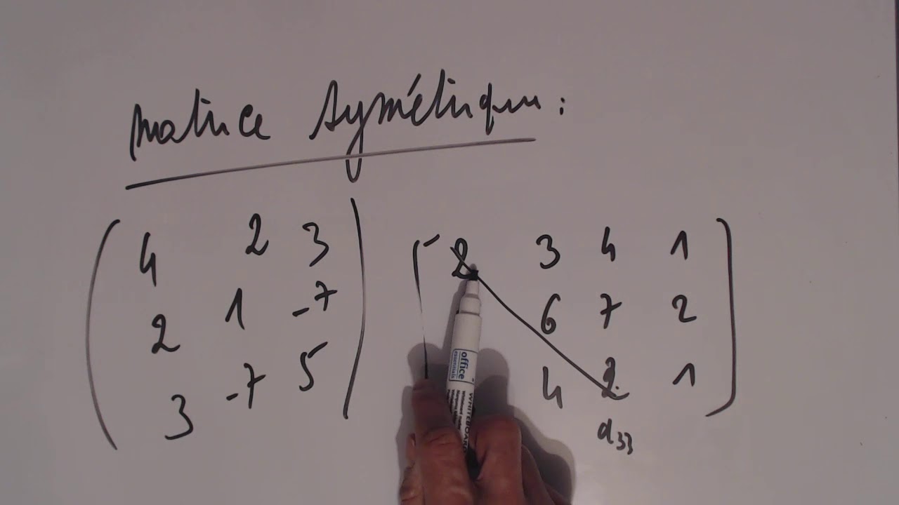 Algèbre linéaire - Matrice symétrique - YouTube