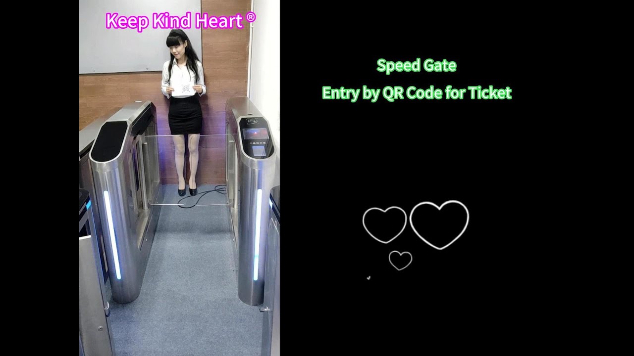 Speed Gate with QR code scanner for Ticket | Turnstile Gate ...