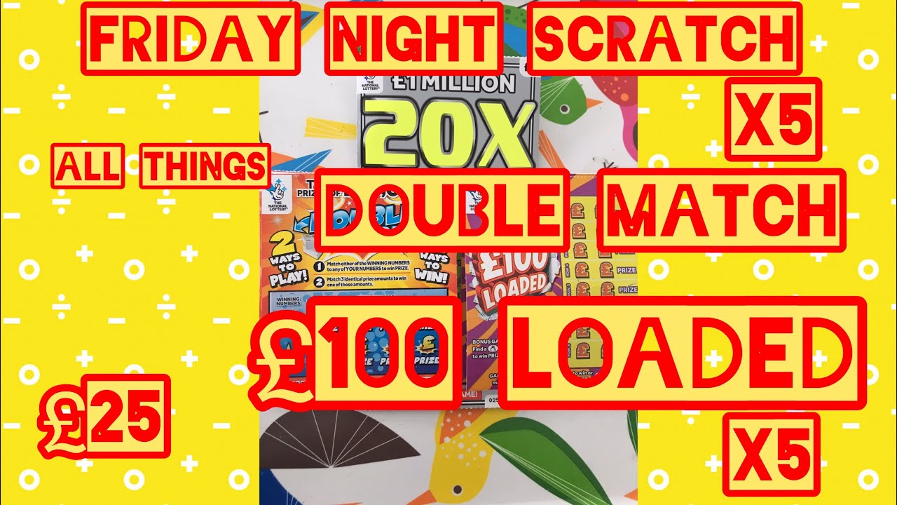 5x Double Match , 💰 5x £100 Loaded💰, Plus 20x,,National lottery scratch ...