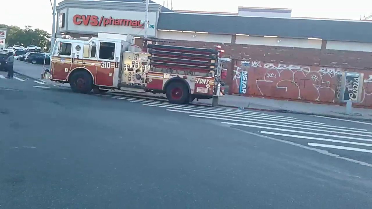 FDNY ENGINE 310, LADDER 174 RESPONDS TO FIRE ALARM AT CVS - YouTube
