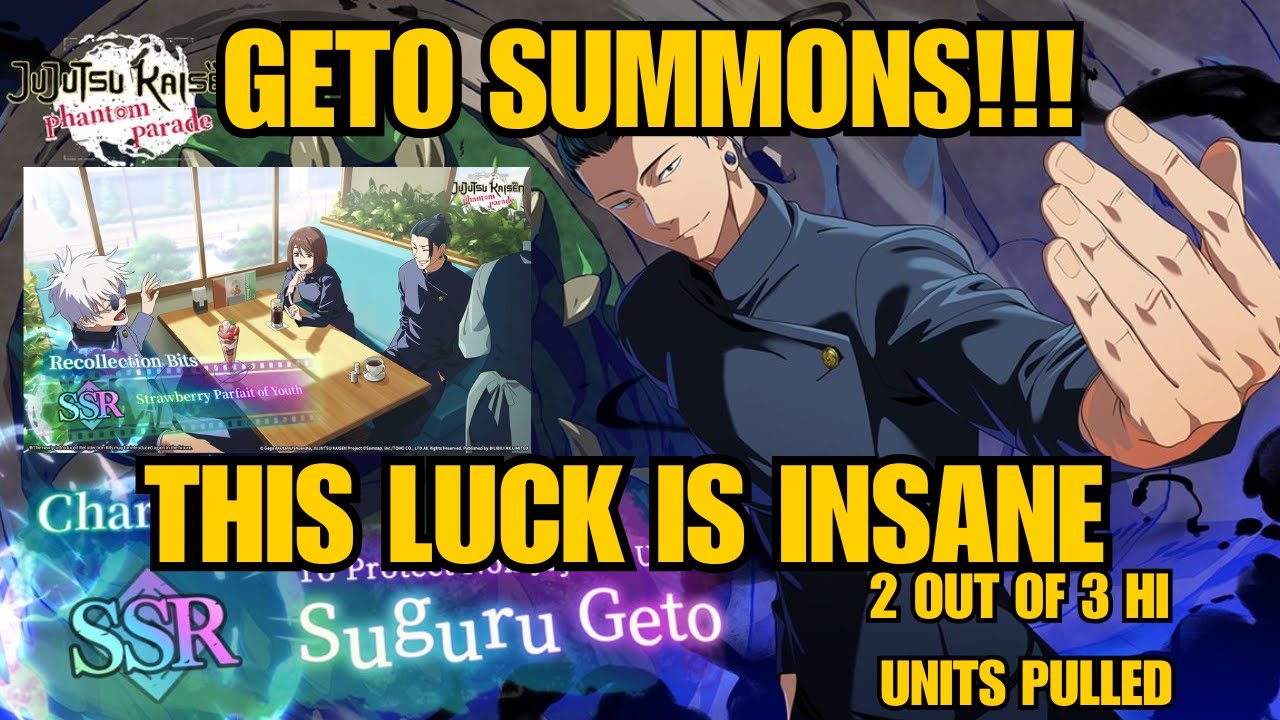 THIS ACC HAS INSANE LUCK!!! GETO SUMMONS!!! I KEEP GETTING HI UNITS SO ...