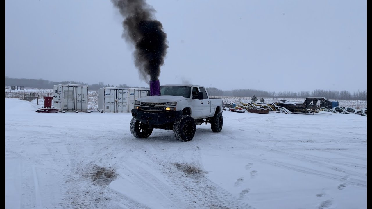 broke world record with the duramax with worlds biggest hood stack ...