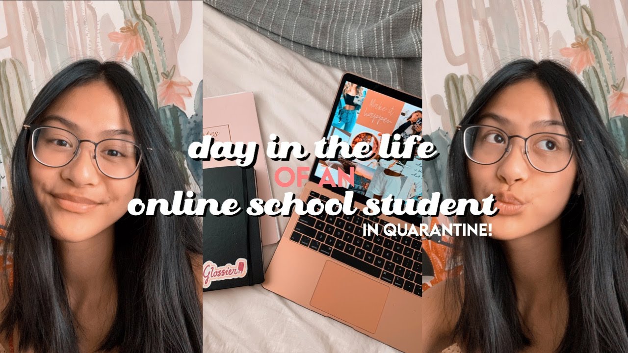 day in the life of an online school student in quarantine! - YouTube