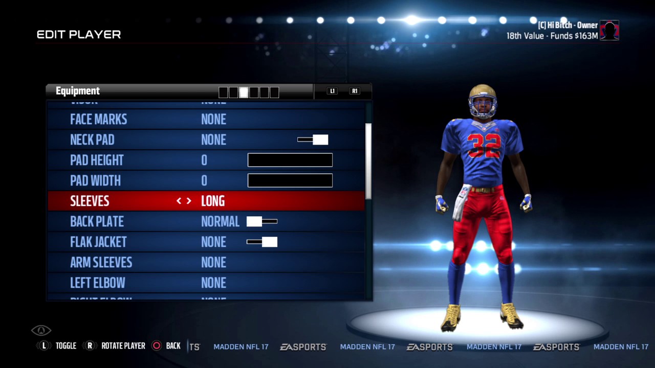 Madden player edit Gridiron great - YouTube