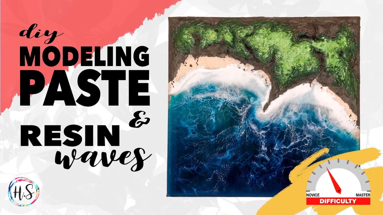 3D Resin Island With DIY Modeling Paste - Texture Paste & Resin Waves ...