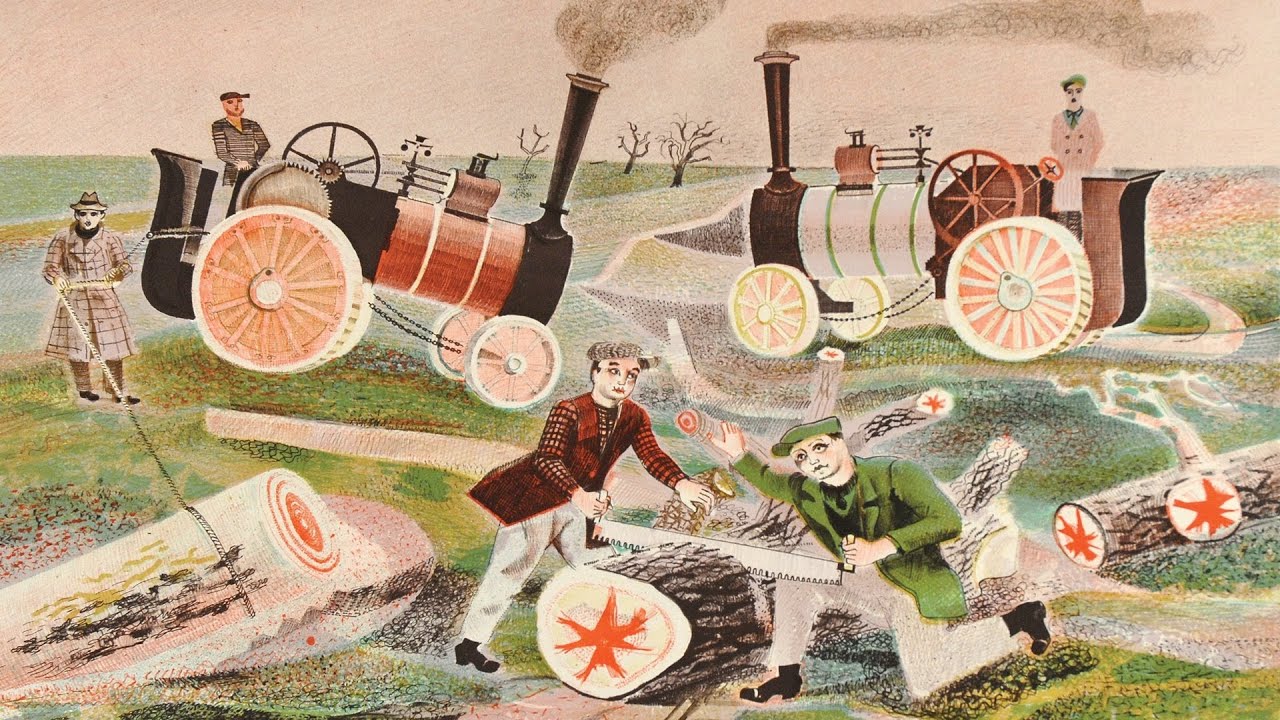 "Timber Felling" by Michael Rothenstein part of the School Prints ...