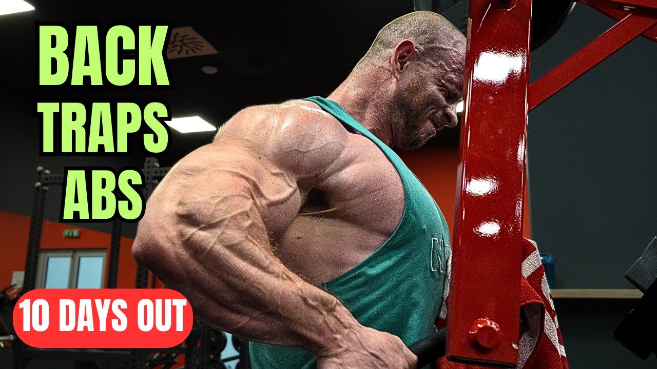 BACK, TRAPS & ABS Training | 10 Days Out of Spain - YouTube