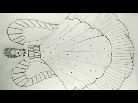 Beautiful pari dress wearing pari drawing !! pari ka Chitra !! - YouTube