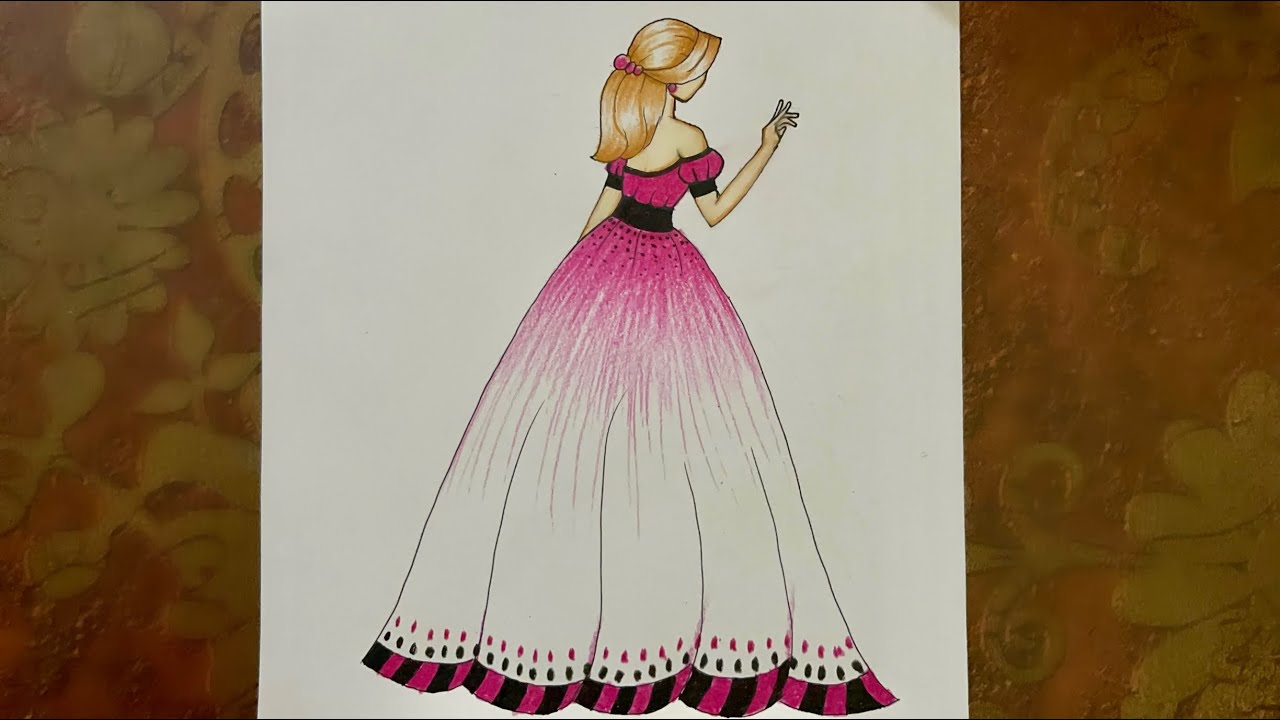 how to draw a girl easily | easy barbie doll drawing tutorial step by ...