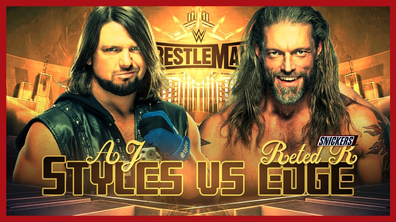 Edge vs Aj Styles : Wrestlemania (WWE2K20) - YouTube