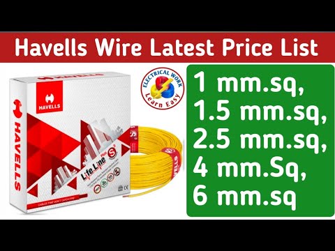 Havells Wire Price | Havells Wire latest price list | House wiring ...